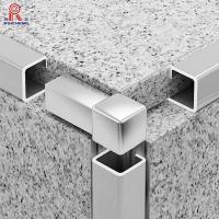 China Powder Coating White Aluminum Tile Trim Square Edge Shape 3m Length T8 for sale