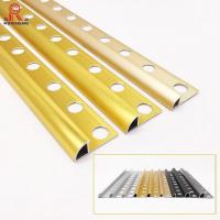 China Anodized Aluminum Corner Trim For Tile 10mm Height Semi Quadrant Finish for sale