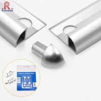 China Round Edg Aluminum Tile Trim 0.55mm Thickness Bronze Color Electrophoresis for sale