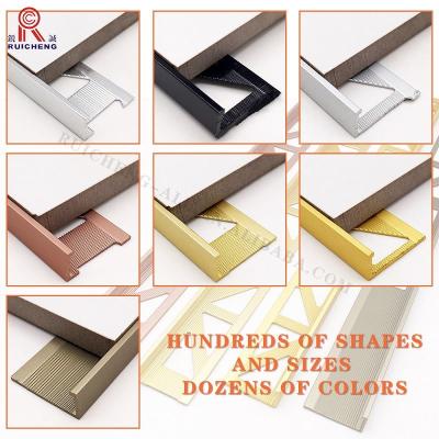 China Ceramic Wall Protection Aluminum Tile Trim Gold Color L Shaped Mill Finish for sale