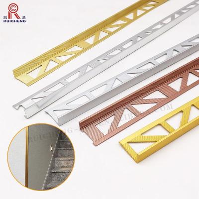 China L Shape Aluminum Tile Corner Trim 1.5mm Height with Oval Punching hole for sale