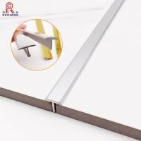 China Brushed Aluminum Tile Trim 7.5mm Height Ceramic Protection T Shape for sale