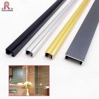 China 20mm Listello Tile Trim Aluminum Profile Listello Bright Gold Color 2 Metres for sale