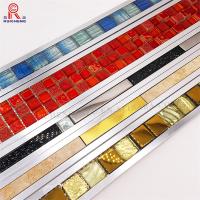 China Metallic Porcelain Listello Tile , Edges Protection Mosaic Backsplash Trim for sale