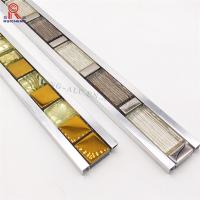 China Metallic Porcelain Listello Tile , Edges Protection Mosaic Backsplash Trim for sale