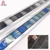 China Colourful Glass Effect Ceramic Listello Border Tiles Decorative Antiscratch for sale