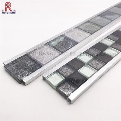 China U Shaped Listello Mosaic Tile Borders Anti Slipping 10mm Height for sale
