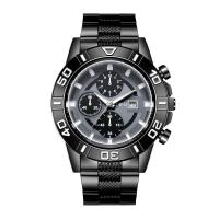 China Customized Alloy Quartz Chronograph Watch Stainless Steel Waterproof Quartz Wristwatch for sale