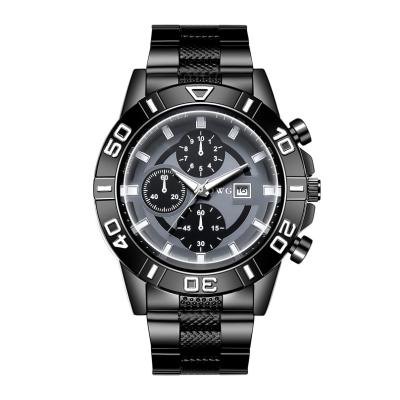 China Customized Alloy Quartz Chronograph Watch Stainless Steel Waterproof Quartz Wristwatch for sale