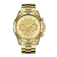 China Customized Alloy Quartz Chronograph Watch Stainless Steel Waterproof Quartz Wristwatch for sale
