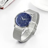 China Luxury Men Quartz Watch Relogio Masculino Wristwatch Mesh Strap Waterproof Sport Watch for sale