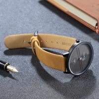 China SS316L case Custom Design Watches 3ATM Waterproof Genuine Leather Quartz Watch for sale