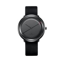 China Minimalist Alloy Quartz Watches Classic Men / Women Leather Strap Curve Dial OEM for sale