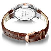 China Water Resistant Quartz Stainless Steel Watch Genuine Leather Strap With SR626SW Battery for sale