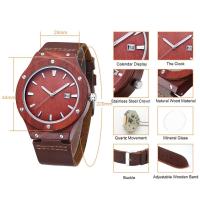 China Analog Dial Display Custom Design Watches , Men'S Waterproof Wood Watch for sale