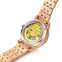China Fashion Rose Gold Automatic Mens Wrist Watches With Stainless Steel Back for sale
