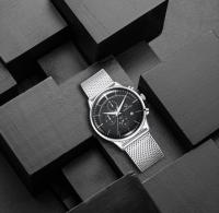 China Stainless Steel Mens Quartz Watch One Year Guarantee CE ROHS SGS Approved for sale