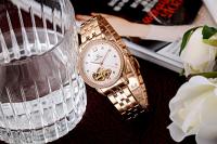 China Luxury women automatic mechanical stainless steel chain wrist watches for sale