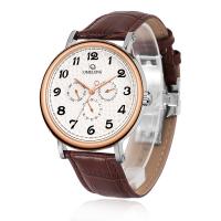 China 5 ATM Waterproof Quartz Stainless Steel Watch Three Eye Dial Chronograph Watch for sale