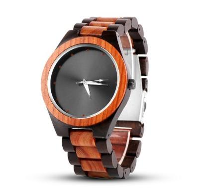 China Custom Logo Wooden Mens Quartz Watch With Analog Dial Display , 2 Year Battery Life for sale