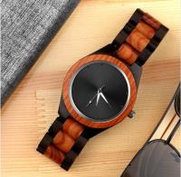 China Custom Logo Wooden Mens Quartz Watch With Analog Dial Display , 2 Year Battery Life for sale