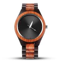China Custom Logo Wooden Mens Quartz Watch With Analog Dial Display , 2 Year Battery Life for sale