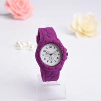 China Promotional Gifts Silicone Rubber Bracelet Watch Purple Color With RoHS & CE Approval for sale