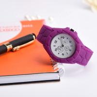 China Promotional Gifts Silicone Rubber Bracelet Watch Purple Color With RoHS & CE Approval for sale