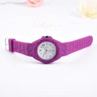 China Promotional Gifts Silicone Rubber Bracelet Watch Purple Color With RoHS & CE Approval for sale