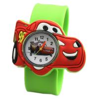 China Lovely Cute Silicone Quartz Kids Watch With Car Shaped Dial Customized Logo for sale