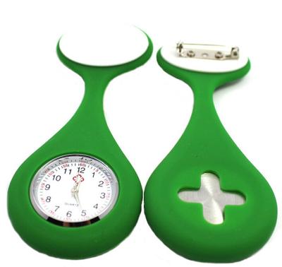 China Sky Blue Silicone Gel Nurses Fob Watch With Japan PC21S Movement for sale