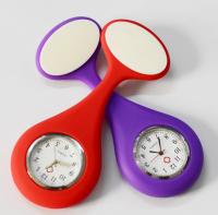 China Unisex Silicone Sports Watch Analog Dial Display Silicone Gel Nurses Fob Watch for sale