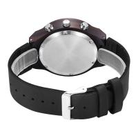 China Wooden Custom Design Watches With Date Week Feather Display Black Color for sale
