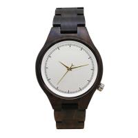 China Natural Real Black Sandal Wooden Mens Quartz Watch , Japan Movement Quartz Watch for sale
