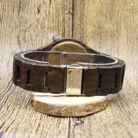 China Natural Real Black Sandal Wooden Mens Quartz Watch , Japan Movement Quartz Watch for sale