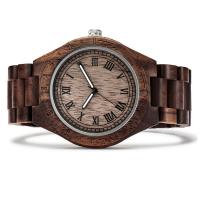 China Water Resistant Retro Chronograph Watches Ebony Wristwatch Customized Logo for sale