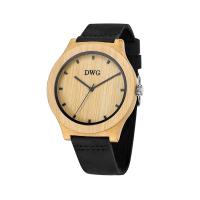 China Black Strap Wooden Quartz Watch Wristwatches Maple Wood Bezel ,  Custom Logo for sale