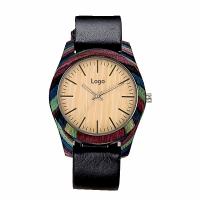 China Promotional Fashion Wooden Chronograph Watches With Good Zebra Wood for sale