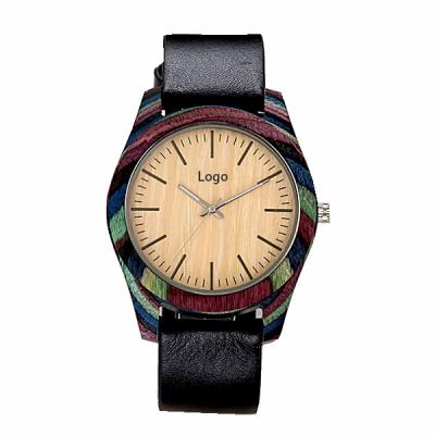 China Promotional Fashion Wooden Chronograph Watches With Good Zebra Wood for sale