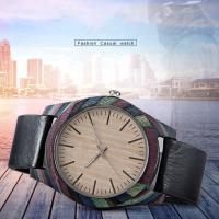 China Promotional Fashion Wooden Chronograph Watches With Good Zebra Wood for sale