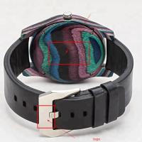 China Promotional Fashion Wooden Chronograph Watches With Good Zebra Wood for sale