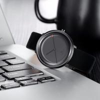 China OEM ODM Private Label Quartz Stainless Steel Watch , Men Sports Watch With Genuine Leather Strap for sale