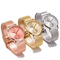 China Men's Alloy Case Fashion Wrist Watches Promotional Gift With Mesh Strap Band for sale