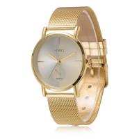 China Men's Alloy Case Fashion Wrist Watches Promotional Gift With Mesh Strap Band for sale