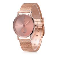 China Men's Alloy Case Fashion Wrist Watches Promotional Gift With Mesh Strap Band for sale