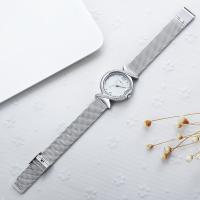 China Custom Brand Logo Quartz Ladies Wrist Watch With Stainless Steel Mesh Band for sale