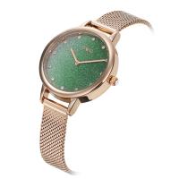 China Steel Band High End Quartz Watches Ladies With Starry Sky Dial And Mesh Strap for sale