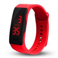 China Candy Color Silicone Sports Watch , Fashion Rubber Led Watch Wristwatch for sale