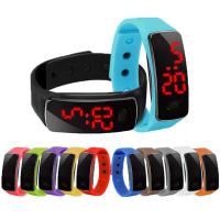 China Candy Color Silicone Sports Watch , Fashion Rubber Led Watch Wristwatch for sale