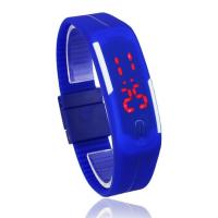 China Plastic Case LED Digital Silicone Sports Watch With Chinese Electronic Movement for sale